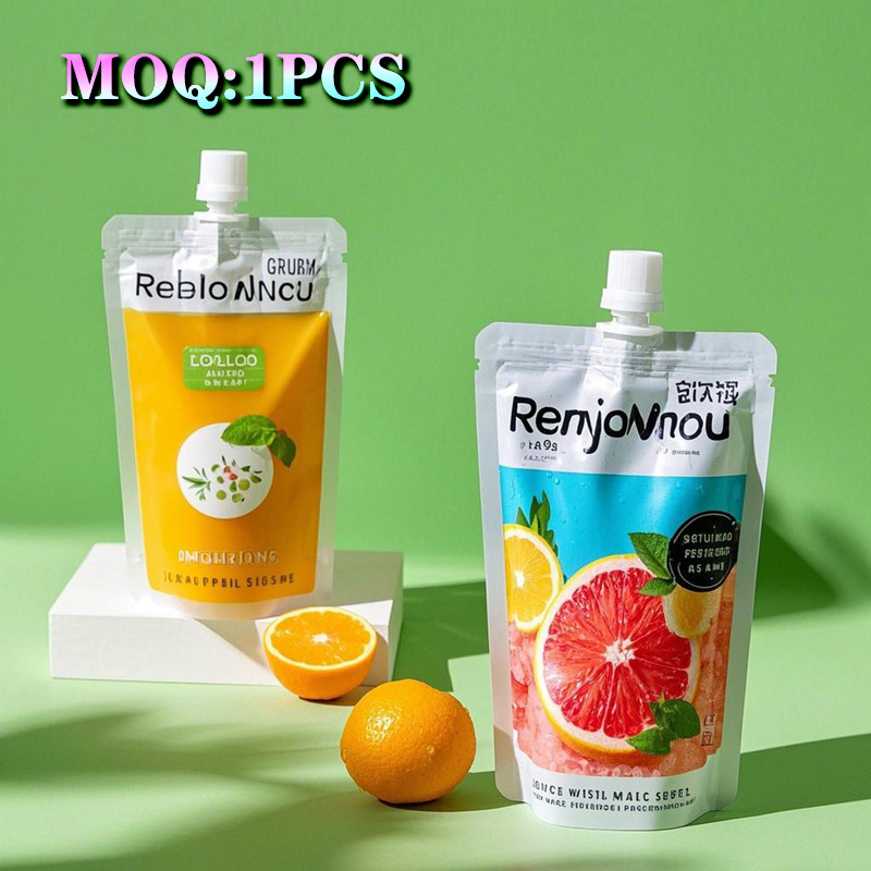 High Barrier Custom Printed Standing Up Spout Pouch Milk Juice Liquid ...